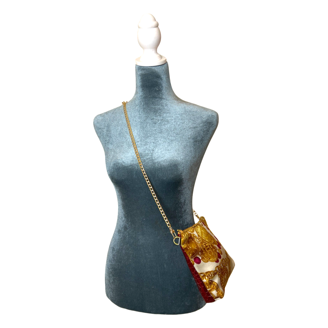 CC Logo Gold Coins Vintage Scarf Crossbody Bag – Vintage Luxe Up