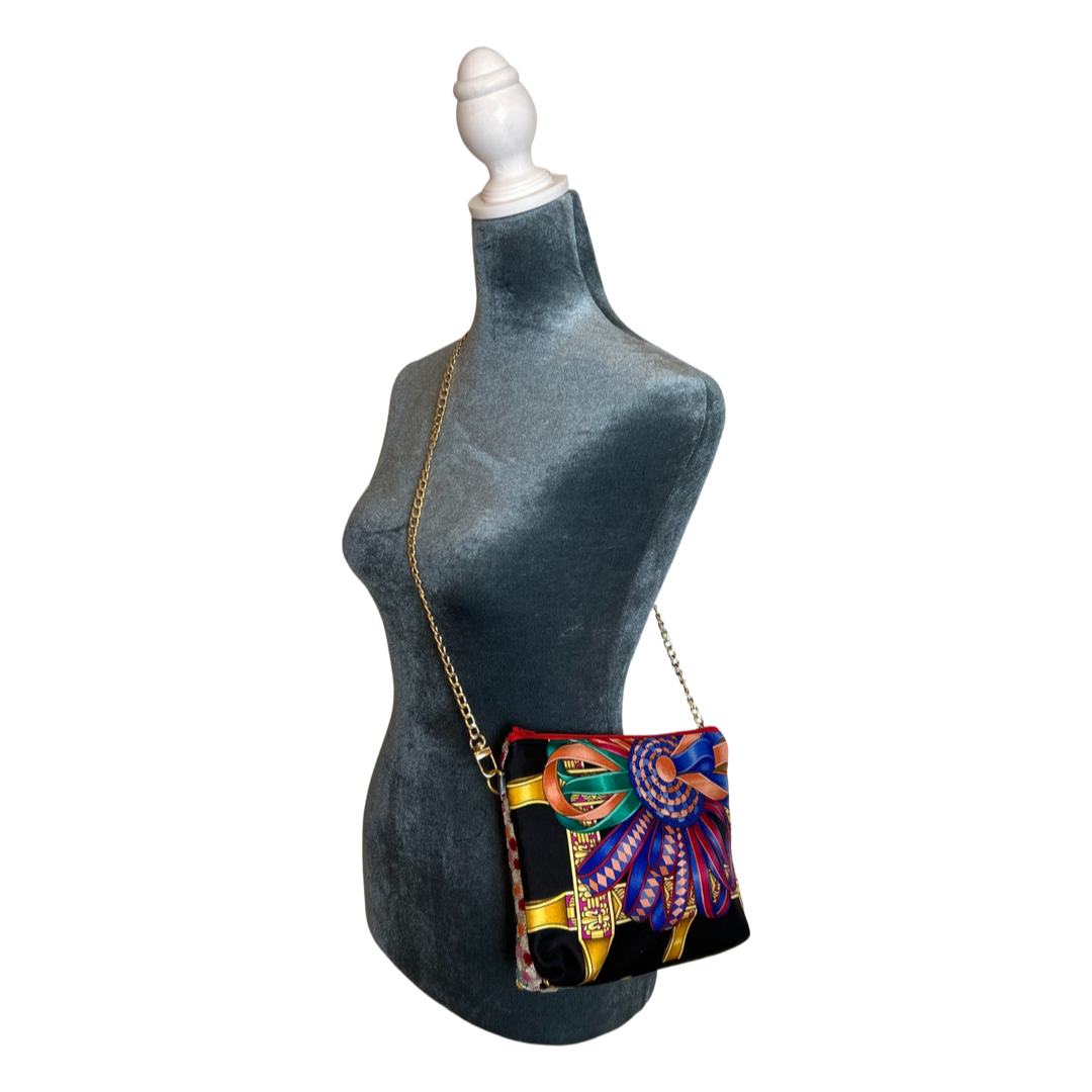 Hermes Couvertures et Tenues du Jour Vintage Scarf Crossbody Bag ...